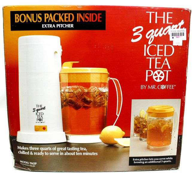 The 3-Quart Iced Tea Pot by Mr. Coffee BACK WALL - Bunting Online Auctions