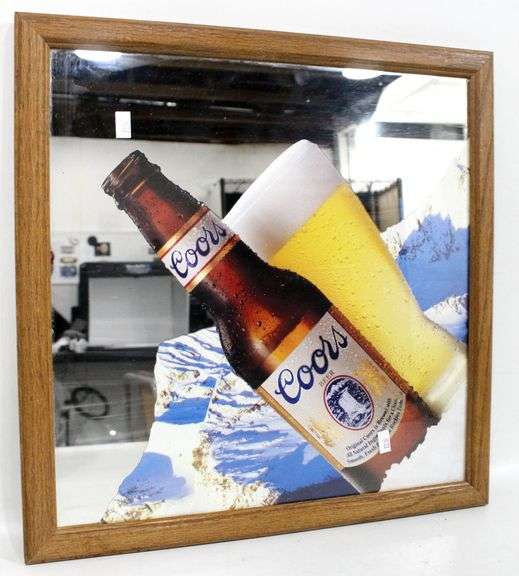 "Coors Beer" Bar Mirror 17 x 17 - Bunting Online Auctions