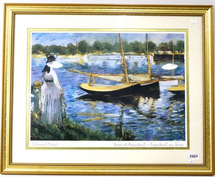 Seine at Argenteuil - Argenteuil sur Seine by Édouard Manet (French, 1832 – 1883) - 25 x 31 ...