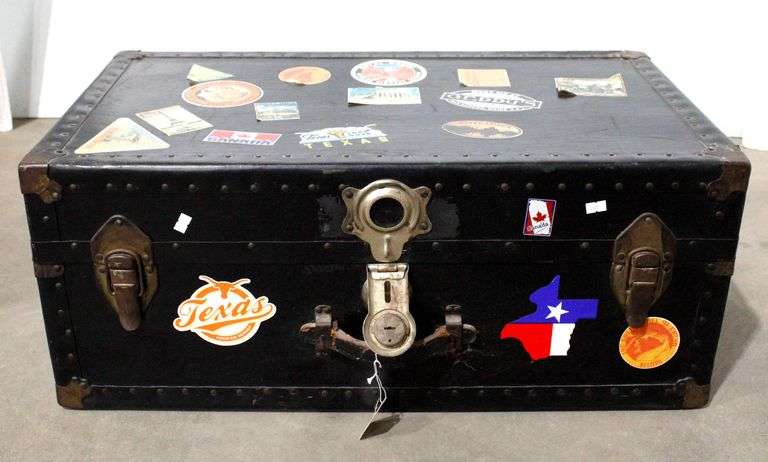 Personalized Vintage Storage Trunk - 13 x 18 x 30 - Bunting Online Auctions
