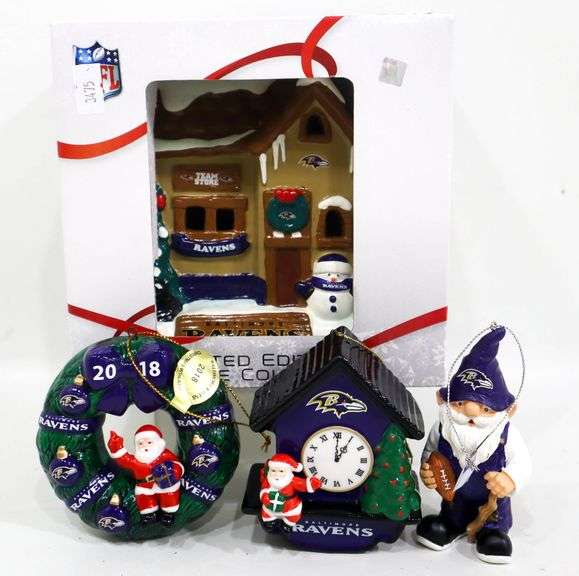 Baltimore Ravens Holiday Ornaments and Decor Accessories - Bunting ...