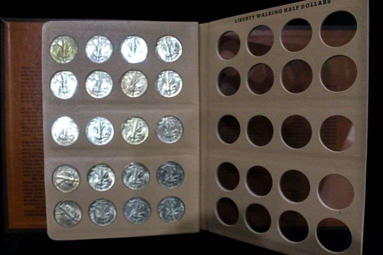 Liberty walking Silver Half dollar collection , 1941 - 1947 , 20 coins , Mostly uncirculated ...