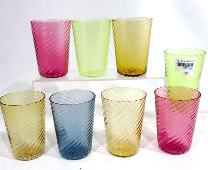 Nouvel Studio Gold Topaz Twist Tumbler Crystalline Glasses. Made in ...