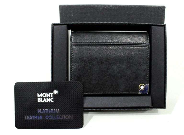 Mont Blanc Platinum Leather Collection Wallet - Bunting Online Auctions