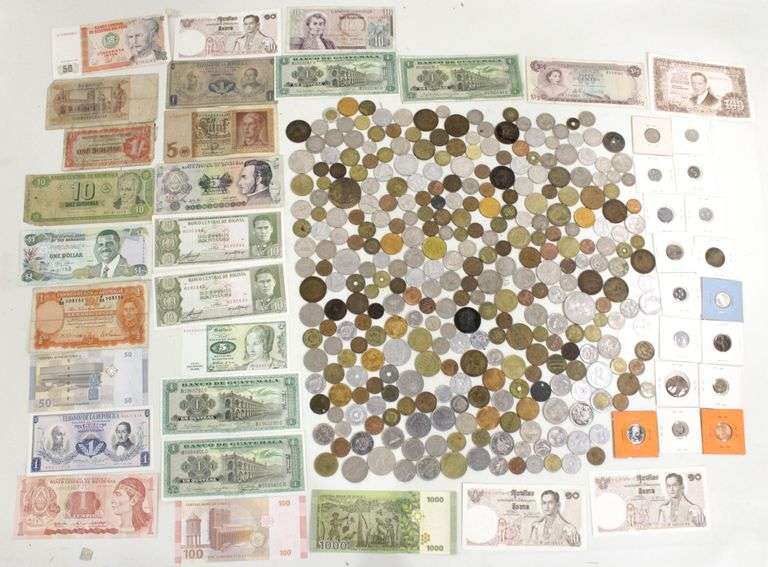 350+ Coins, Tokens, and Notes. Oldest 1888, 1890, and 1894. - Bunting ...