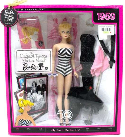 Barbie 50th Anniversary - 1959 Original Teenage Fashion Model - Bunting ...