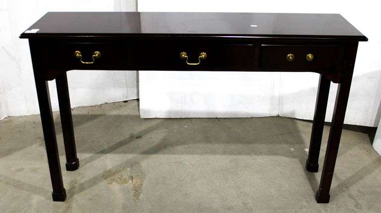 Console Table - Three Drawer. 48x12x30 - Bunting Online Auctions