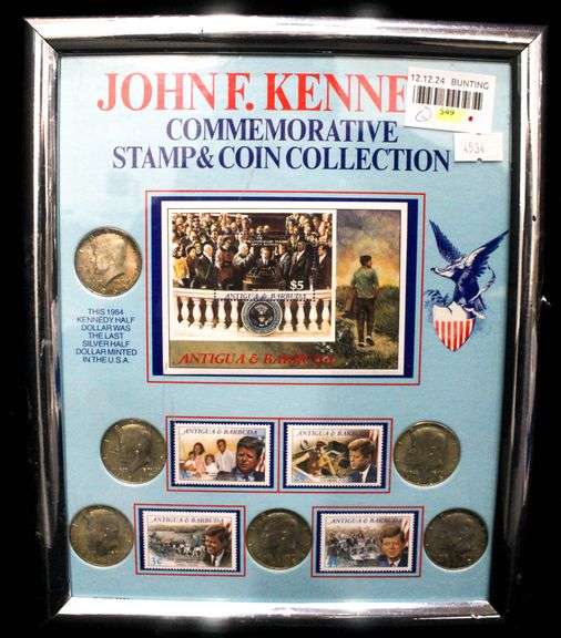 Kennedy coin and stamp commemorative collection , Includes 1964 - 1969 ...