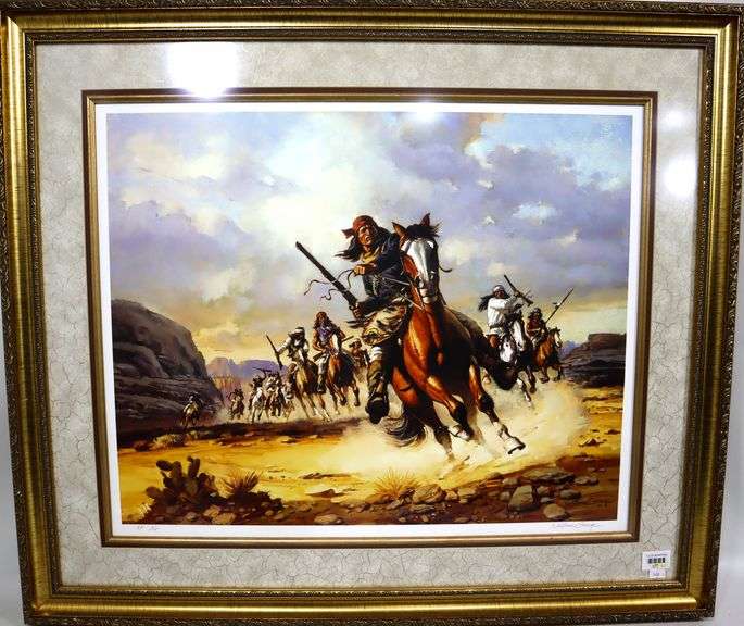 Signed and Numbered 1/15 Limited Edition Artist Proof "Apache Band" by ...