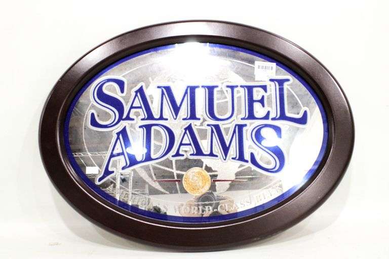 Samuel Adams Bar Decor Wall Mirror - 23 x 17 - Bunting Online Auctions