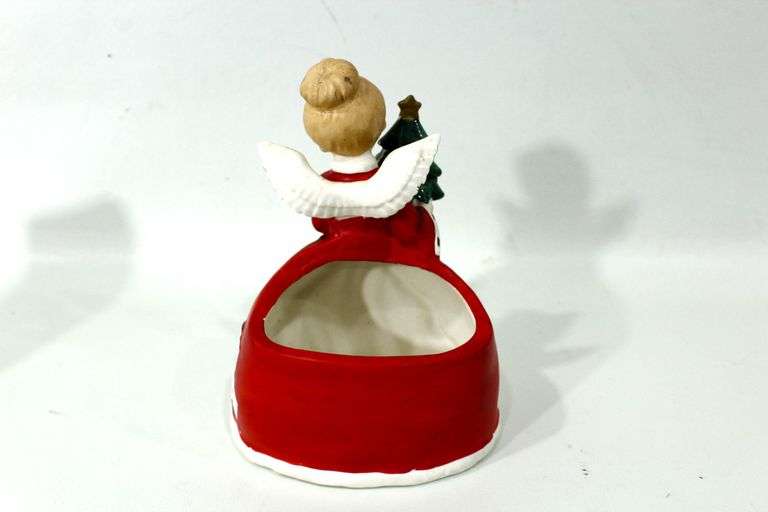 Vintage Napcoware Made in Japan Holiday Angel Figurine Candy Dish - Bunting Online Auctions