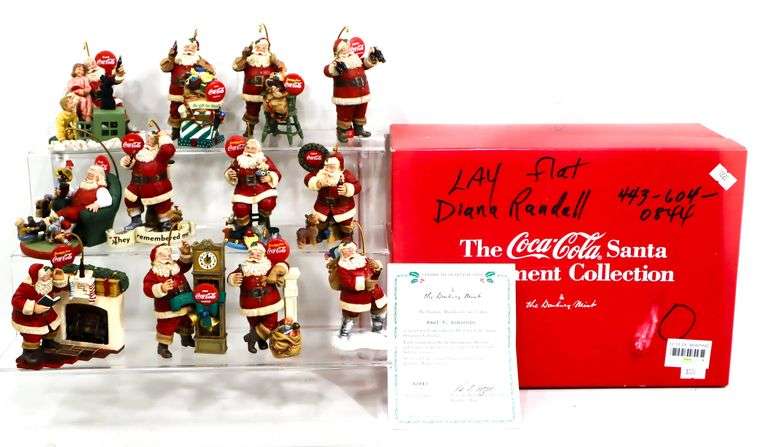 The Danbury Mint "The Coca-Cola Santa" Ornament Collection with ...