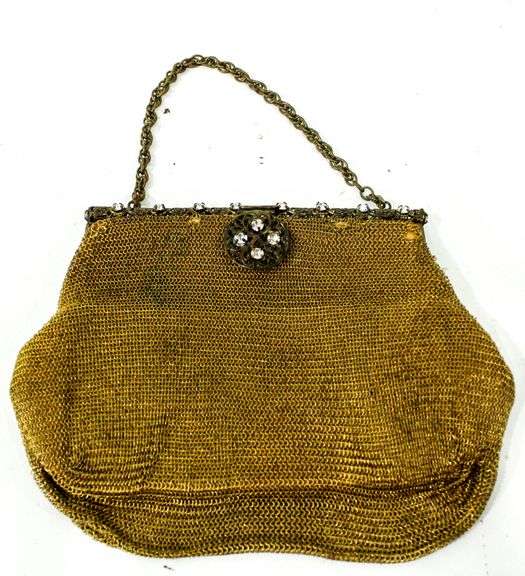 Vintage 1940s Gold Mesh Handbag - Bunting Online Auctions