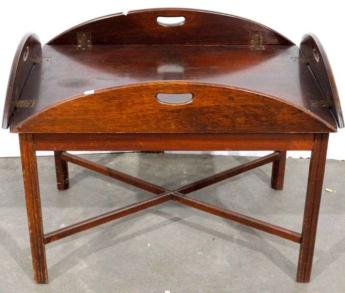 Mid Century Centerpiece Butler Hinged Sides Extension Table - Bunting ...