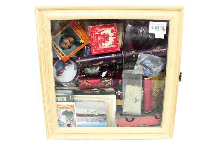 Display box with Collectables , Includes , Pen Knife , vintage Corgi ...