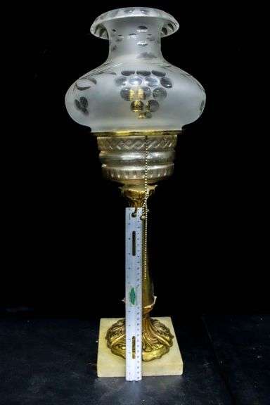 Fabulous Victorian Fuel Oil Lamp Electric Conversion - May be a Samuel ...