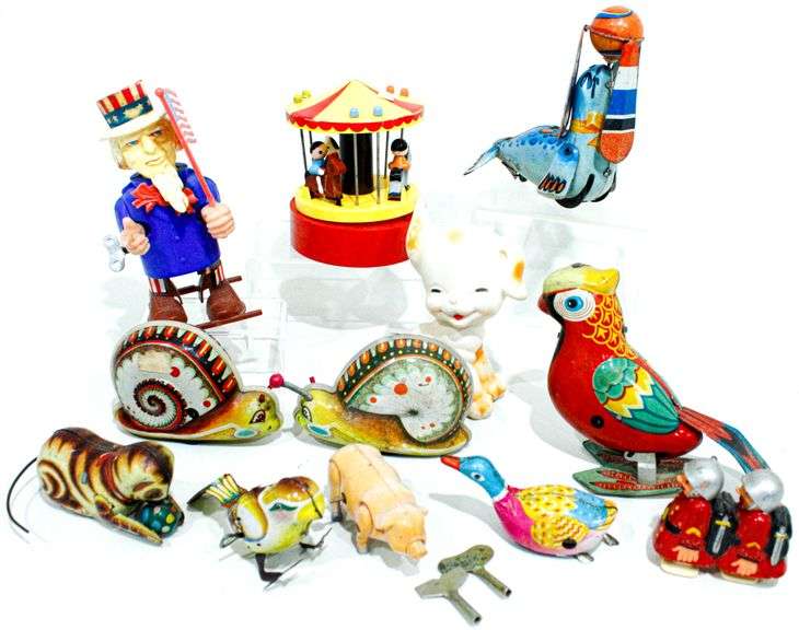 Vintage Windup / Clockwork Tin Toys Collection - Includes: 1960s Tin ...