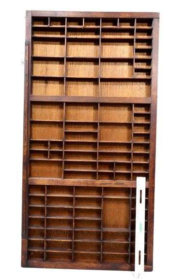 Vintage Print Shop Typeset Wooden Organizer Tray Drawer - 17 x 32 x 3 ...