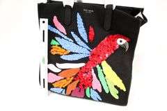 Kate Spade New York Parrot Embellished Extra Large North South Tote ...