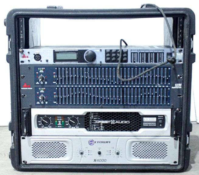 Portable Rack Loaded with: Crest Audio CD 3000 Professional Power ...