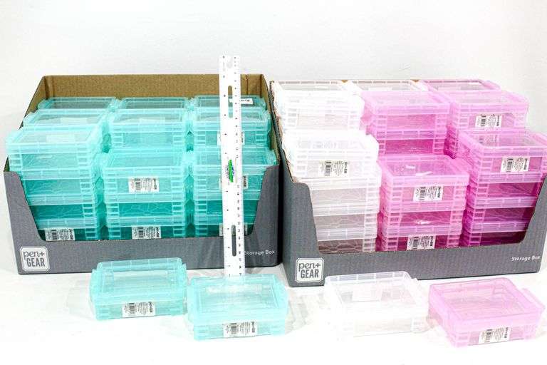Pen + Gear Plastic Storage Box Desktop Organizers - Bunting Online Auctions