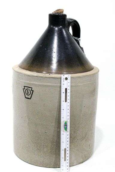 Vintage Style 5-Gallon Keystone Stoneware Crock Jug - Has a ...