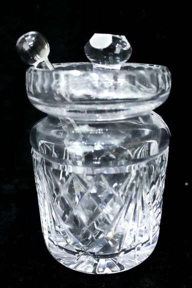 Waterford Crystal Condiment Jar with Spoon - and - Gorham Crystal ...