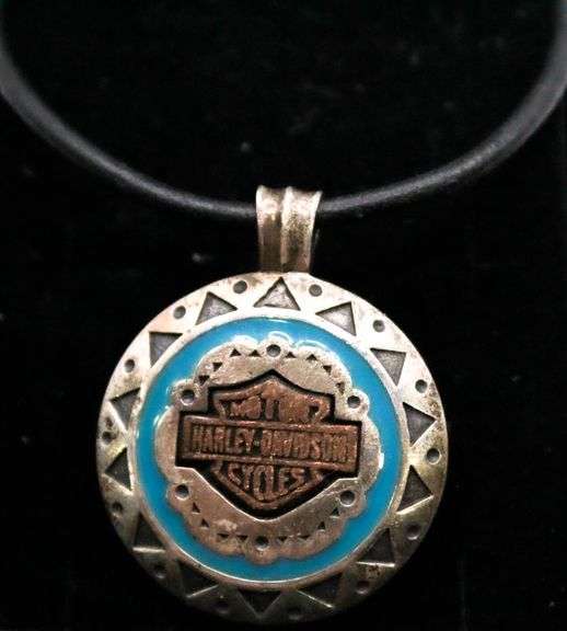 Sterling Silver Harley Davidson Pendant and rope Necklace. - Bunting ...