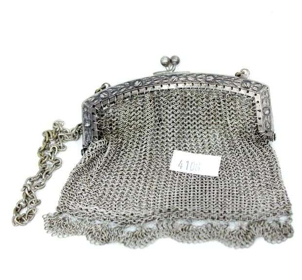 Antique Silver Mesh Purse, Marked "Germany" - 3"x3" - Bunting Online ...