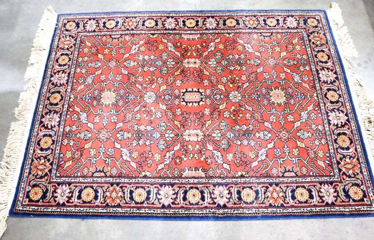 Karastan Serapi Design (729) Wool Pile Red Blue Rug - Permanently ...