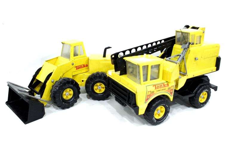 Vintage Tonka Steel Loader - and - Mighty Turbo-Diesel XMB-975 Front ...