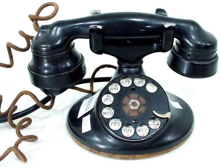 Western Electric Black Desk Rotary Dial Telephone Circa 1920s ...