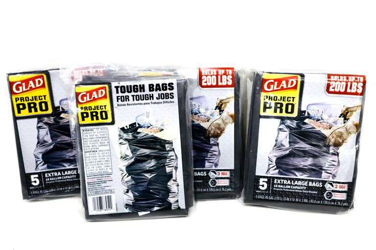 Glad Project Pro Extra Large 45 Gallon Capacity Bags - Holds up to 200 ...