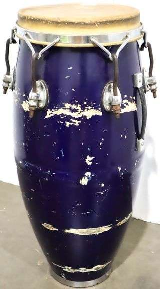 Blue Conga Drum 13"x31" - Bunting Online Auctions