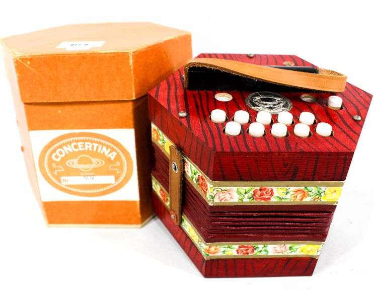 Concertina Made in East Germany with Box - Bunting Online Auctions