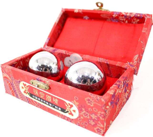 Chinese Silver Iron Baoding Balls -Stress Relief Therapy Meditate ...