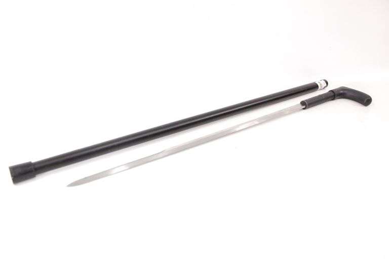 Modern , utility sword cane , 24" Blade , Very sharp . Plastic handle ...
