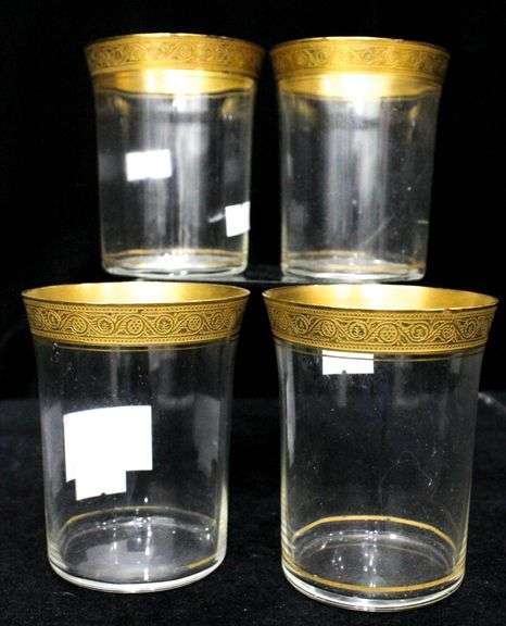 Vintage Tiffin Franciscan "Minton" Gold Encrusted Trim Optic Glass ...