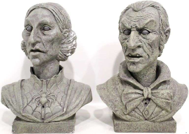 Animated Talking Busts - Scary Decor Accessories with Box - Bunting ...