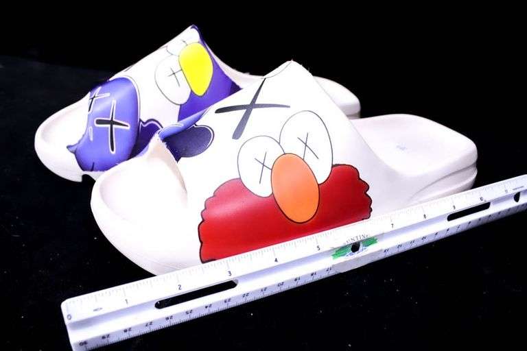 Kaws Kaws Art X Elmo Inspired Slip On Shoes Pillow Slippers. Size 9 ...