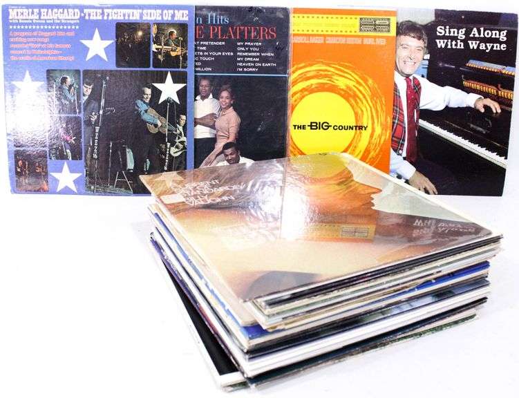 Record Albums: Merle Haggard, The Platters, Clyde McCoy, Billy Vaughn ...