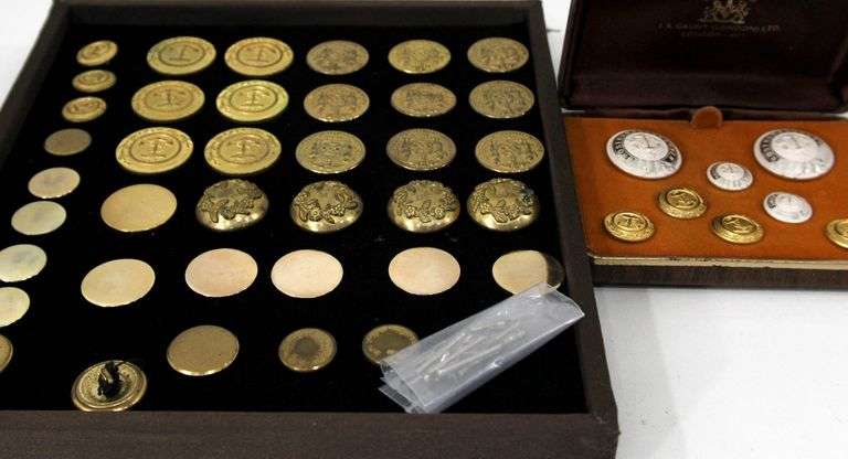 Gold Plated London Badge Button, LORD NELSON Anchor, Kings Meadow Lane ...