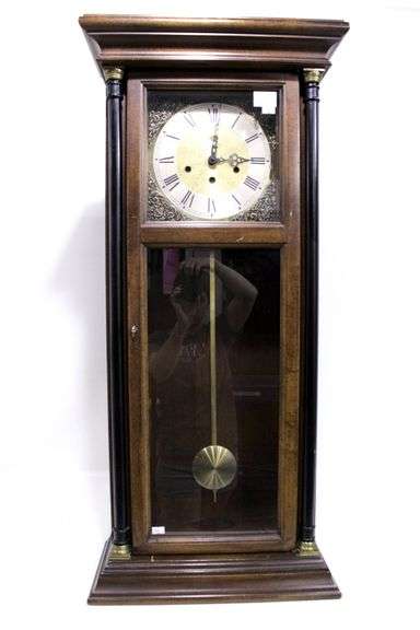 Ridgeway Pendulum Wall Clock - 17 x 8 - Bunting Online Auctions