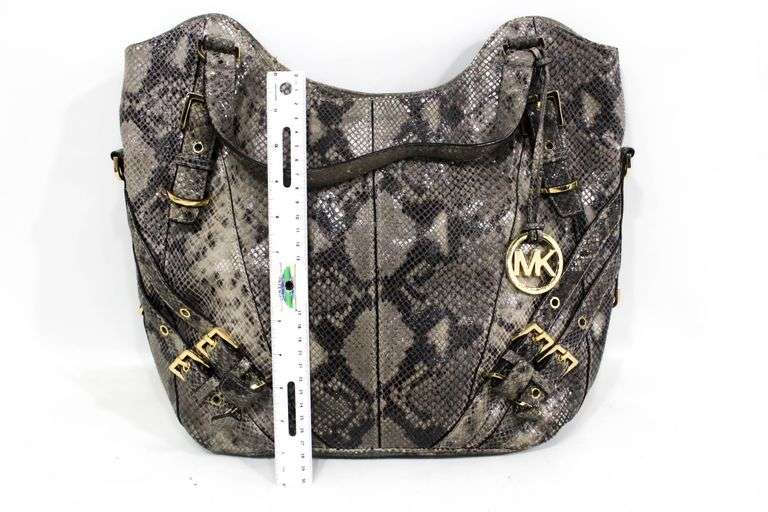 Michael Kors Leather Python Effect Handbag - Bunting Online Auctions