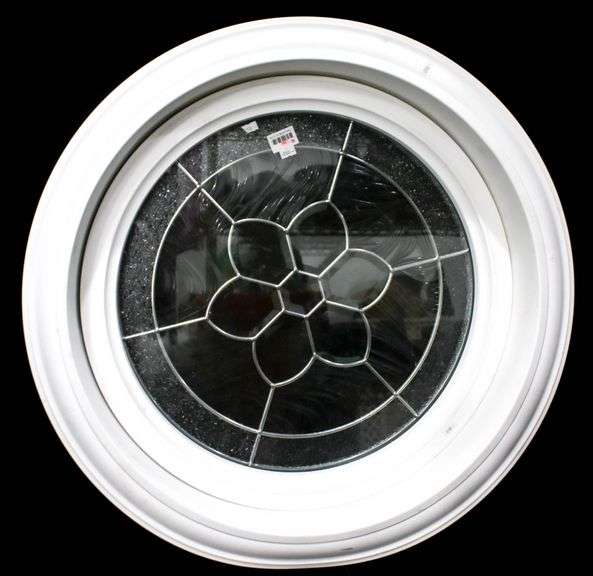 Vinyl Round Fixed Window with Geometric Design, 24" - Bunting Online ...