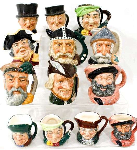 Vintage Royal Doulton Mini Toby Character Mugs . - Bunting Online Auctions