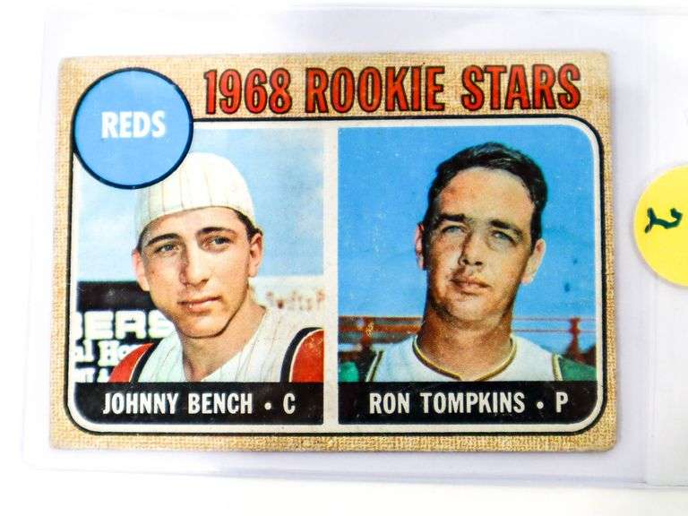 Sports Trading Cards - 1968 Topps Johnny Bench Rookie Baseball Sports ...