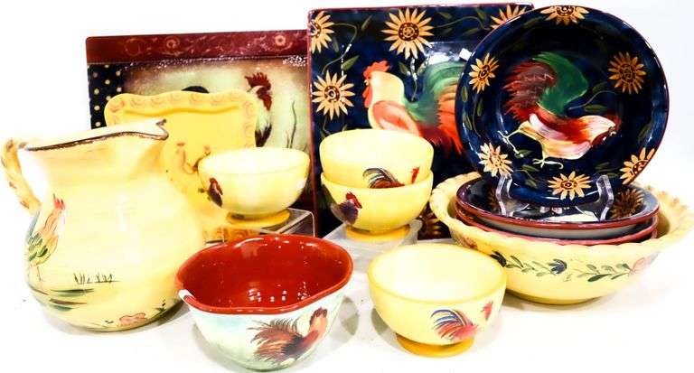 Home and Other Maker Rooster Complementing Tableware Collection ...