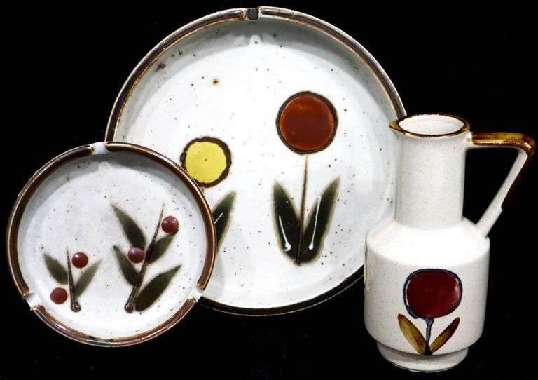 Otagiri Hand Crafted Mid-Century Smoking Trays and Pitcher / Pot ...