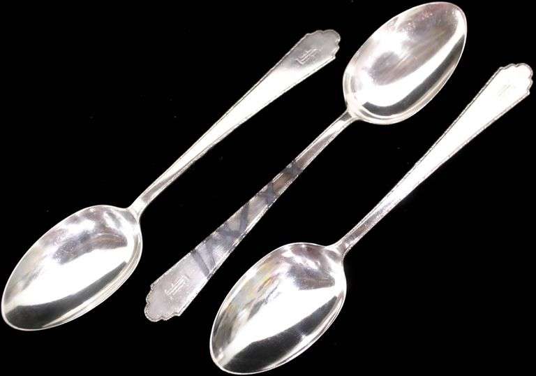 Sterling Silver spoons , Marked " Treasure " PatD. 1921 , 195 G total ...
